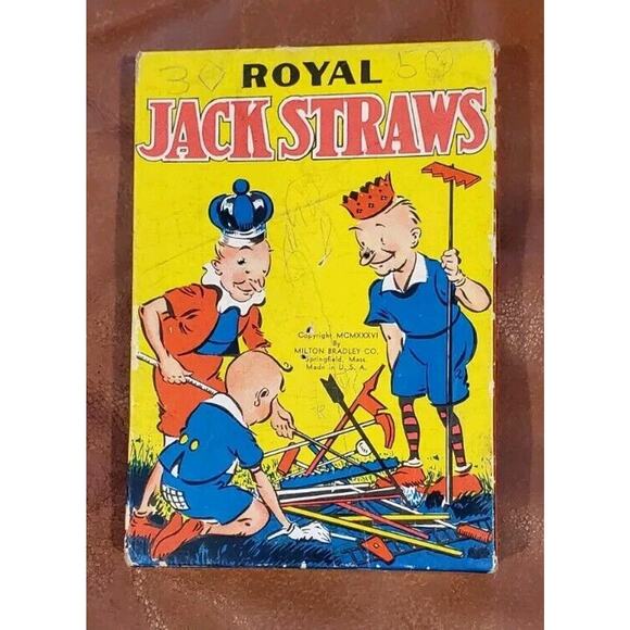 Milton Bradley | Games | Vintage Usa Milton Bradley Royal Jack Straws Game See Description ...